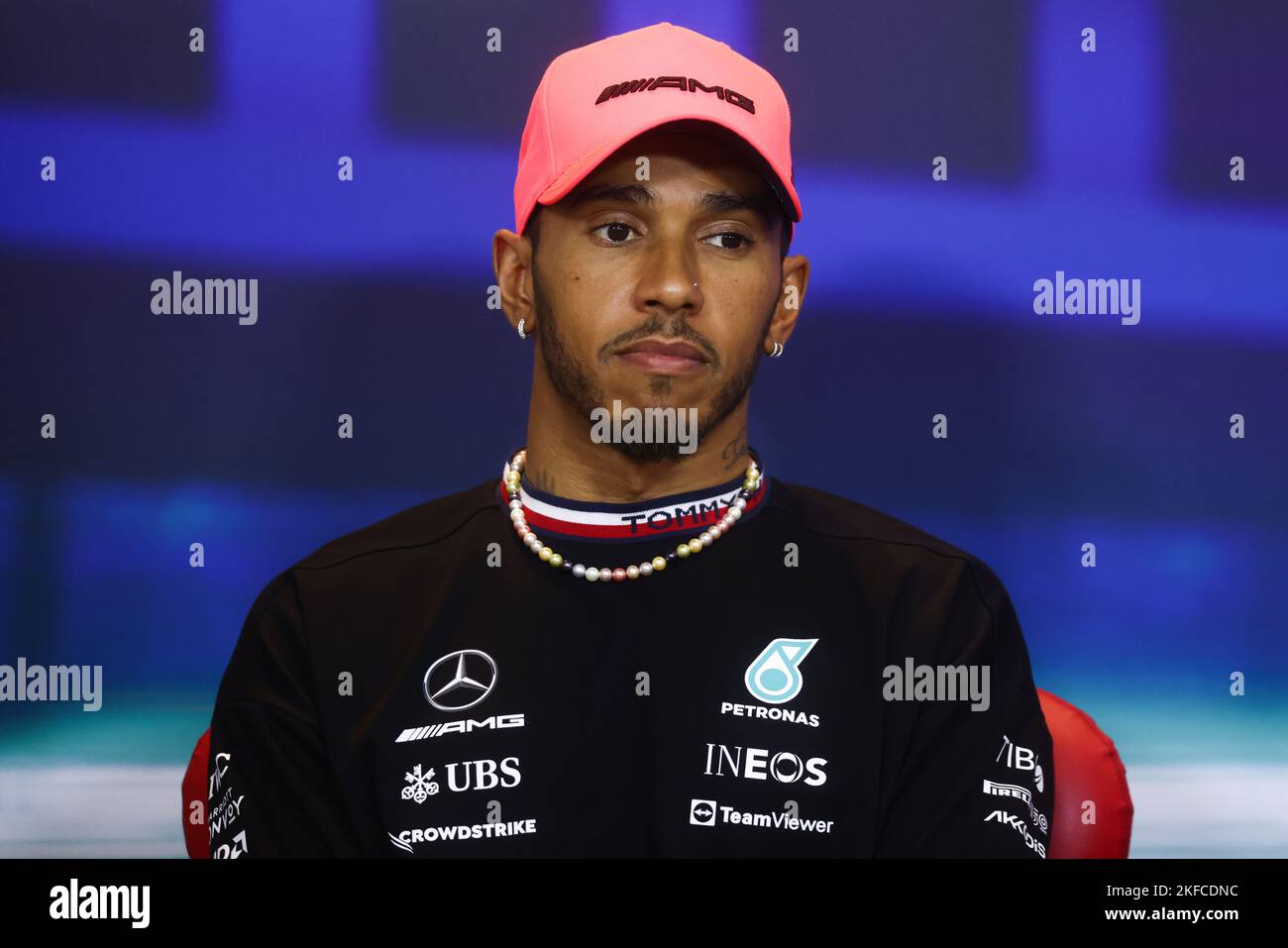 Abu Dhabi, United Arab Emirates. November 17, 2022 Lewis Hamilton of ...
