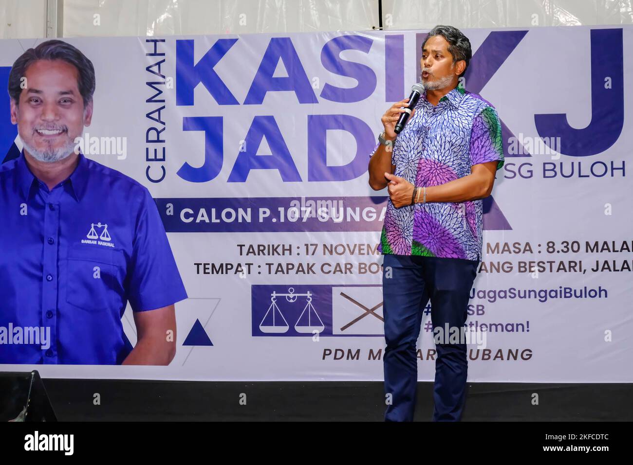 Sg Buloh, Malaysia. 17th Nov, 2022. Khairy Jamaluddin the Malaysian ...