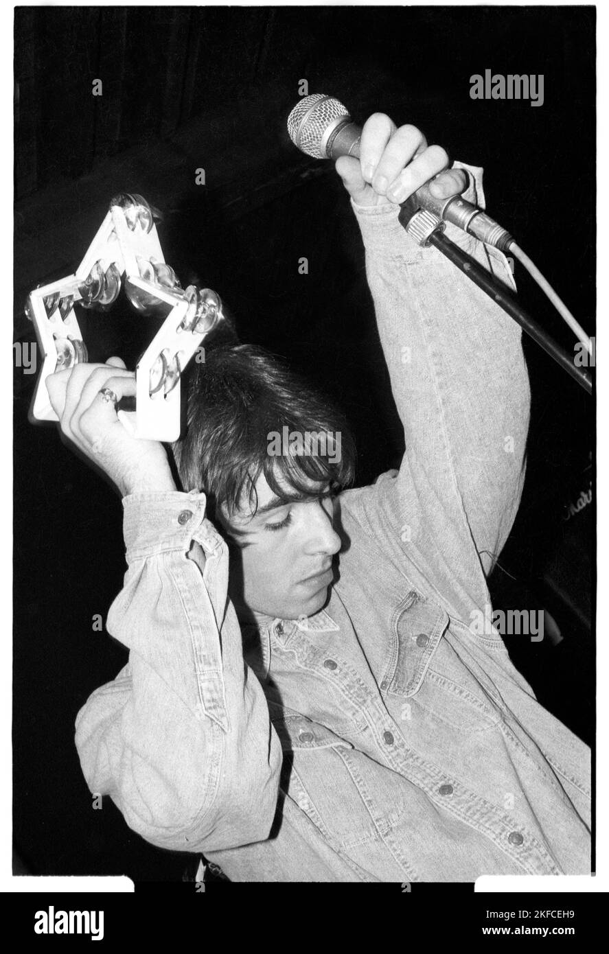 OASIS, FIRST NATIONAL TOUR, 1994: Liam Gallagher of Oasis at The Fleece ...