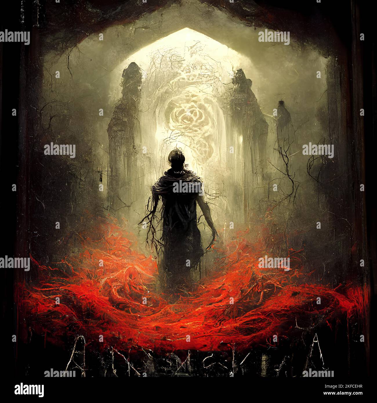 A 3D rendering of the ghost man in abandoned old building Stock Photo ...