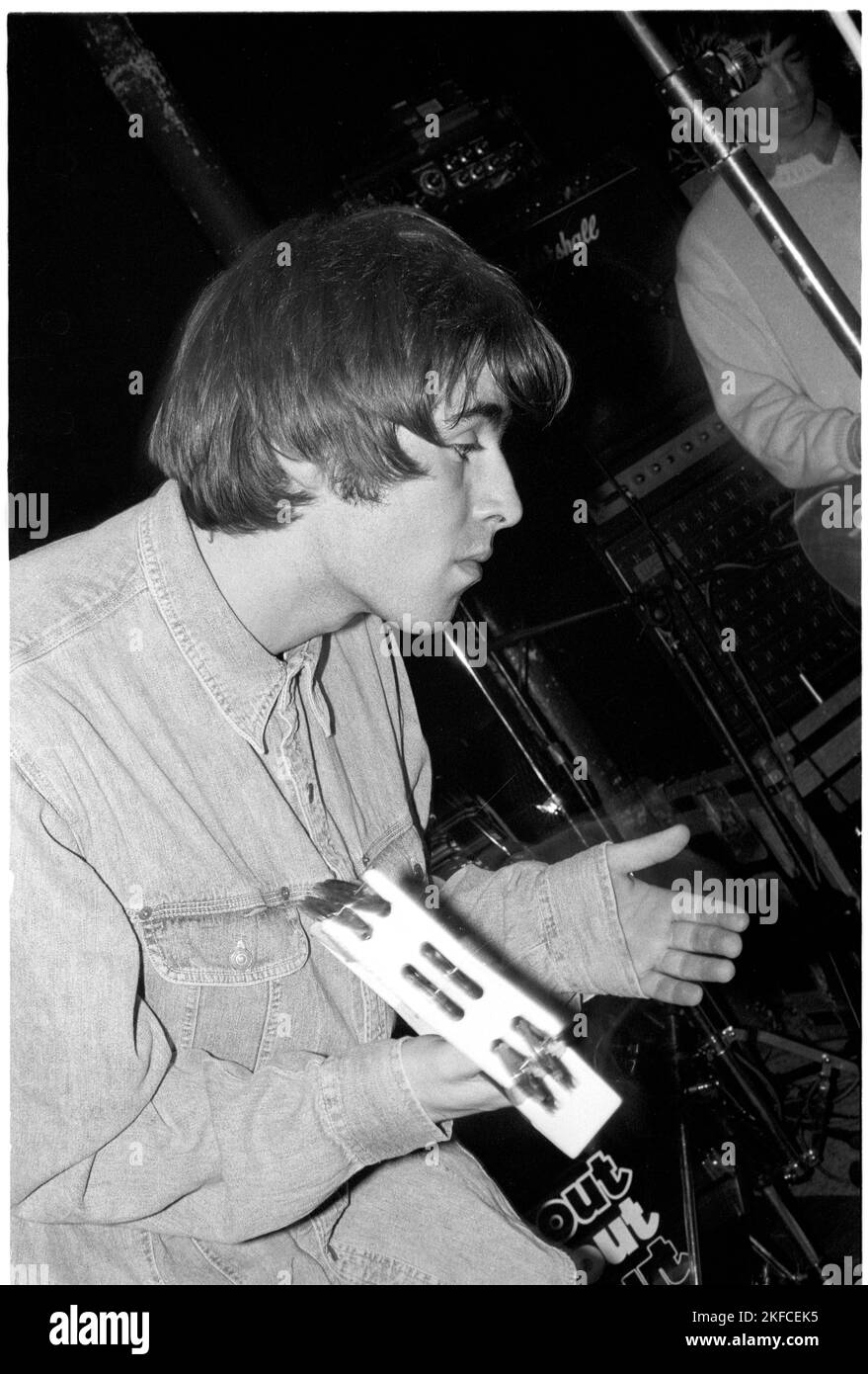 OASIS, FIRST NATIONAL TOUR, 1994: Liam Gallagher of Oasis at The Fleece ...