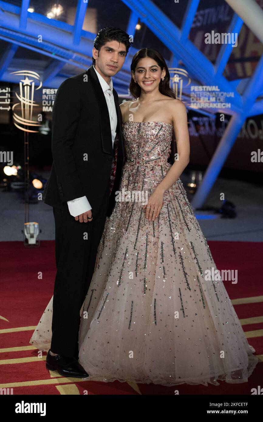 Marrakech, Morocco on November 17, 2022. Karan Mehta and Alaya F ...