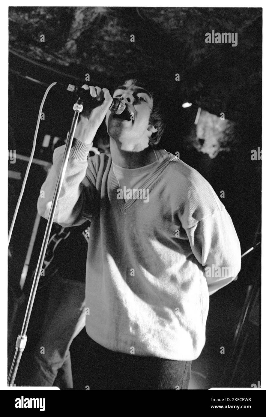 OASIS, FIRST UK HEADLINE TOUR, 1994: Liam Gallagher of Oasis at the ...