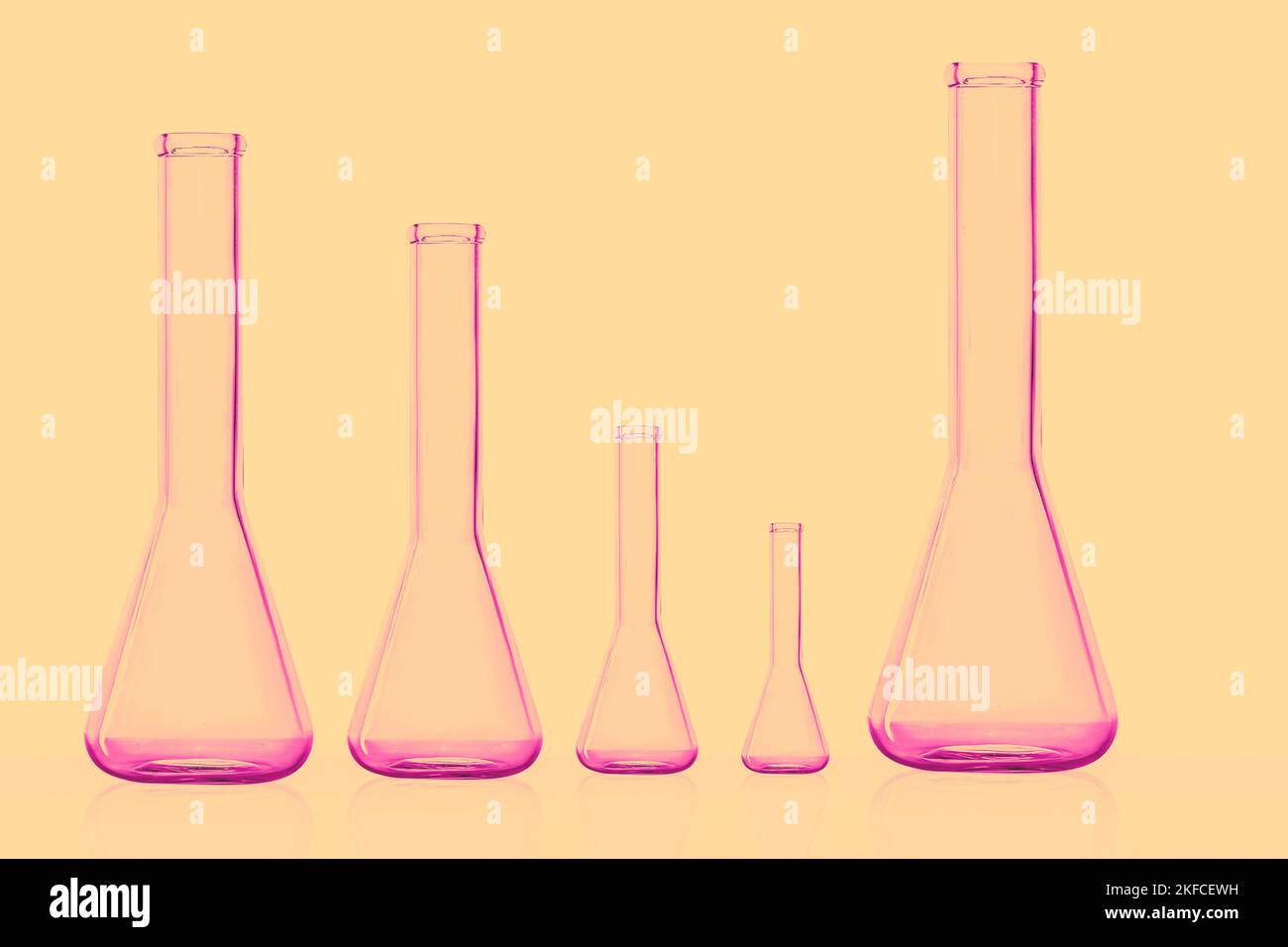 laboratory flasks, transparent glass, chemistry, medicine, laboratory ...