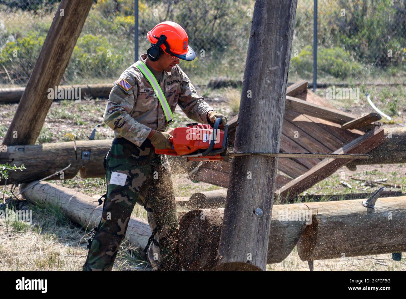 A Soldier assigned to Bravo Company, 52nd Brigade Engineer Battalion ...