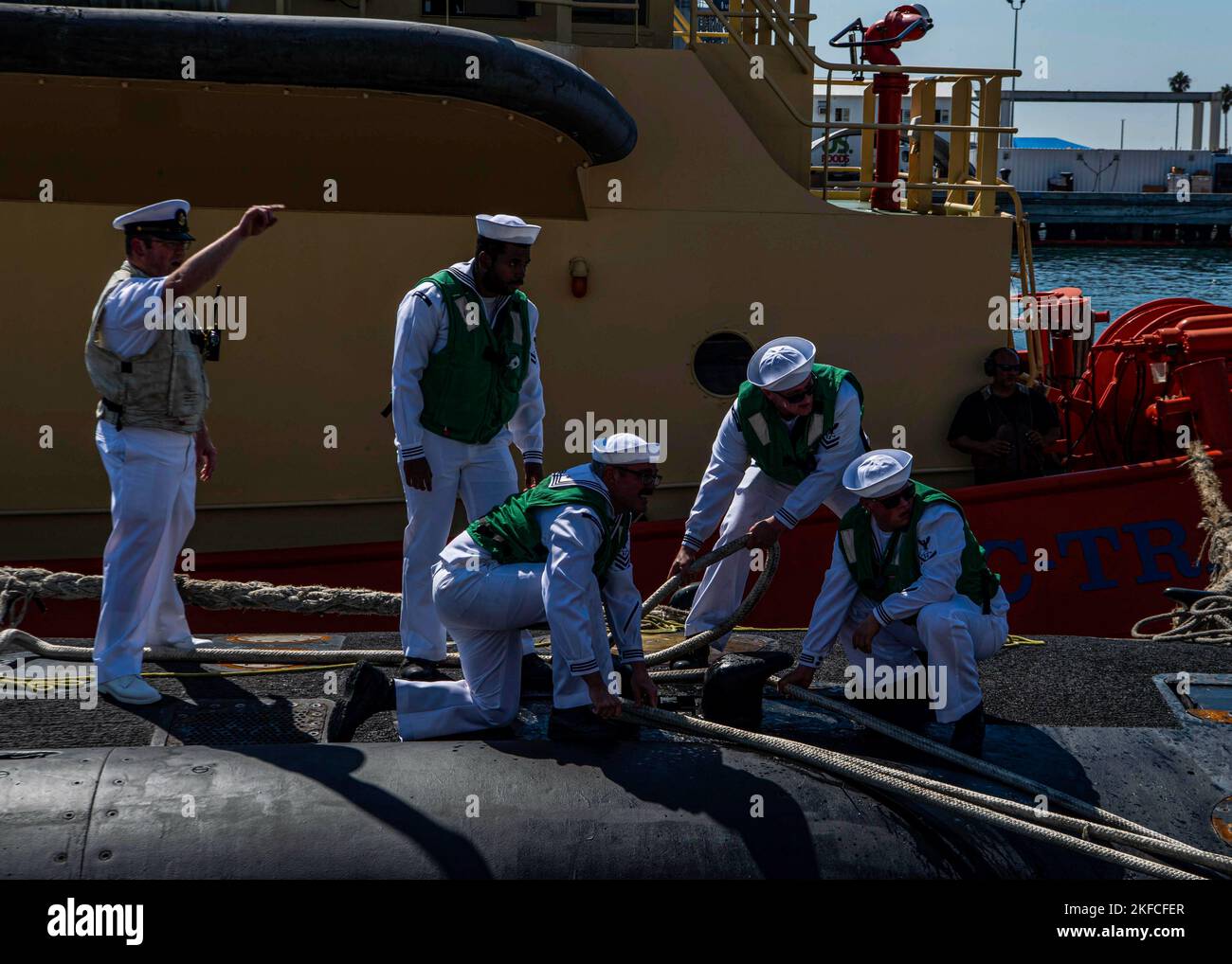 SAN DIEGO (Sep. 7, 2022) Sailors assigned to the Los Angeles-class fast ...