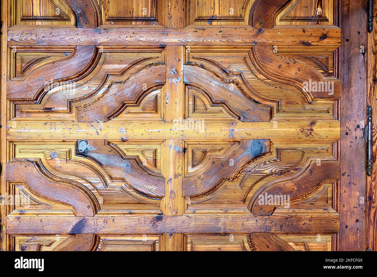 Medieval style wooden entrance door, Alicante, Spain Stock Photo - Alamy