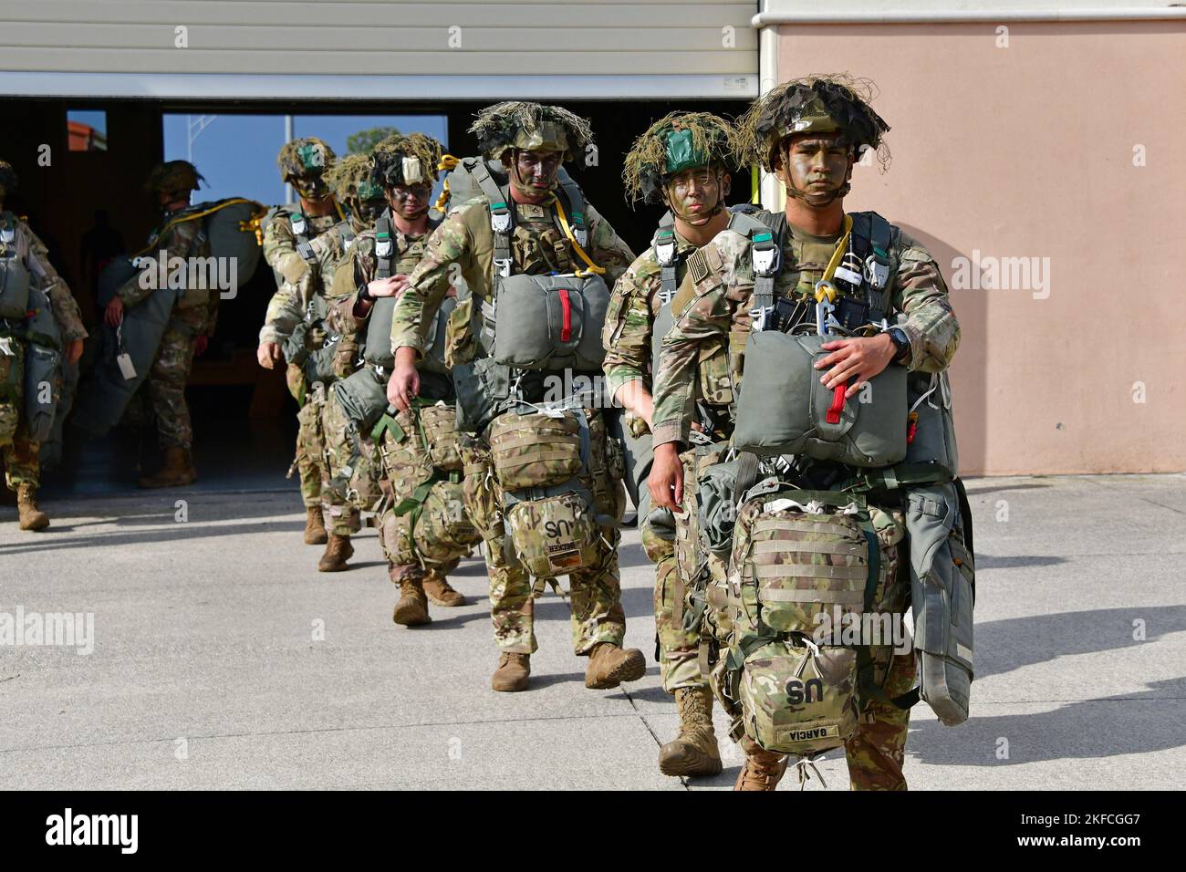 U.S. Army Paratroopers assigned to the 173rd Airborne Brigade, prepare ...
