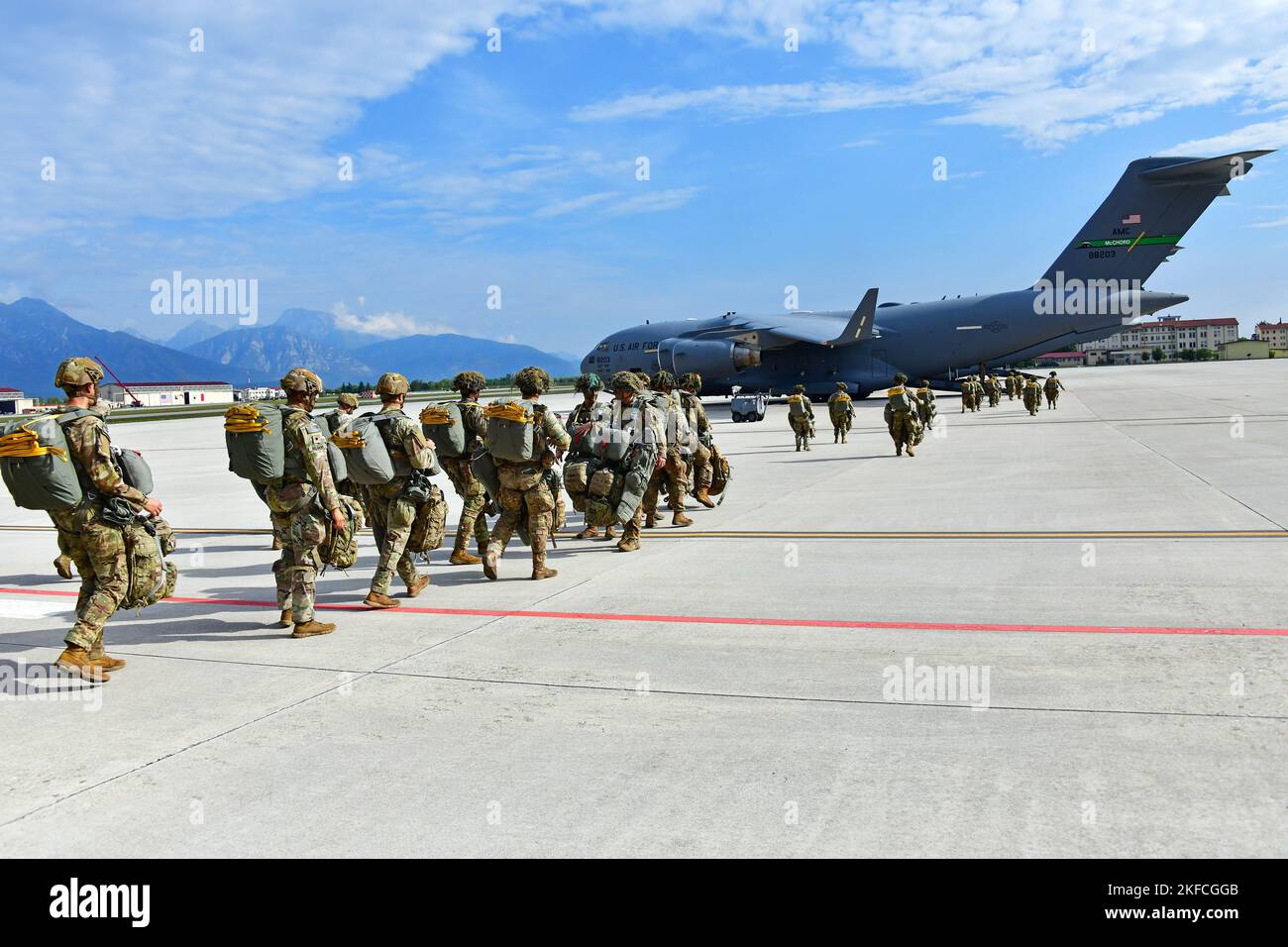 U.S. Army Paratroopers assigned to the 173rd Airborne Brigade, prepare ...