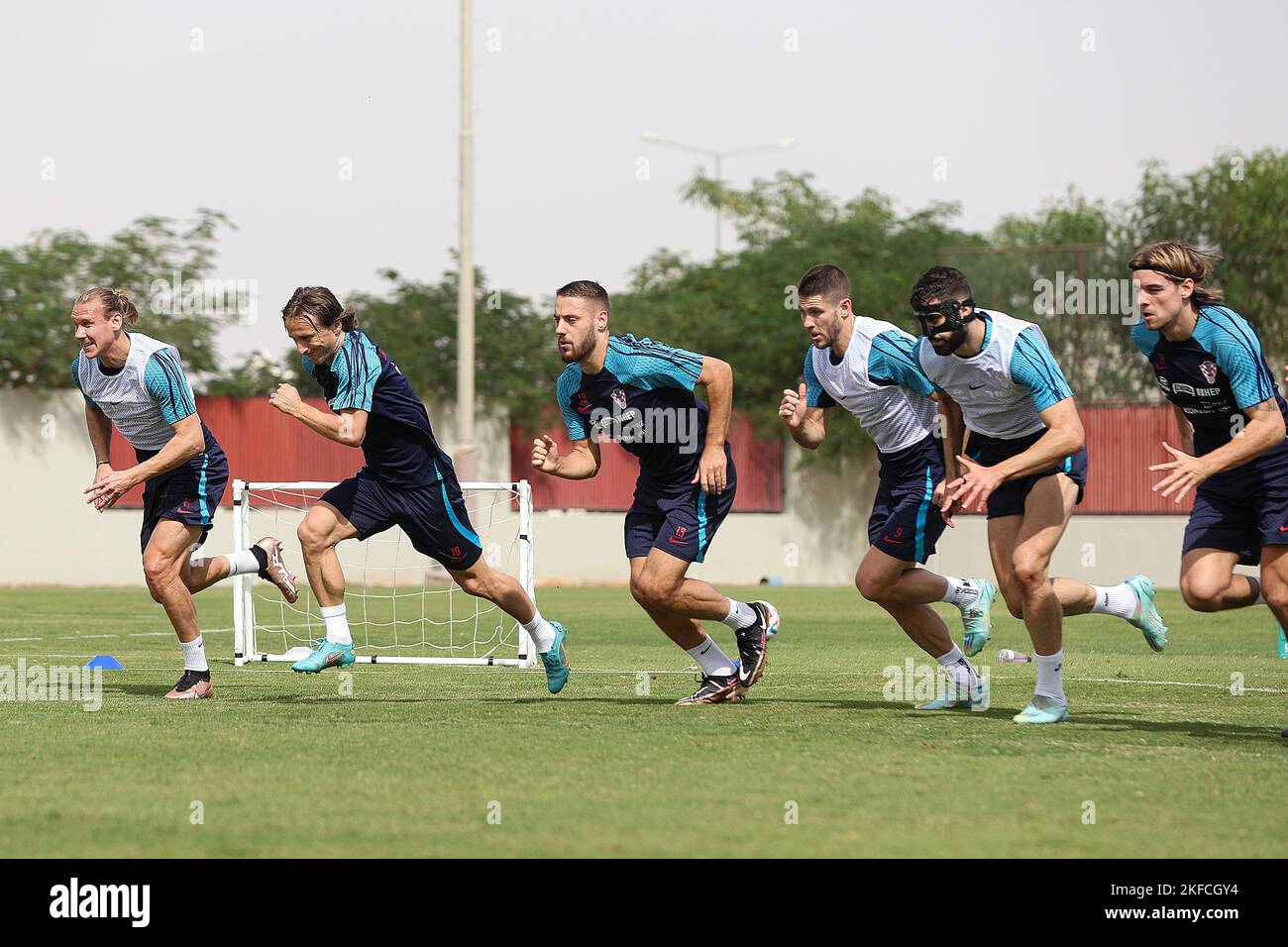Riyadh, Saudi Arabia, on November 17, 2022. Domagoj Vida, luka Modric ...