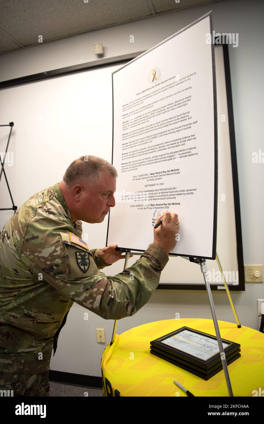 U.S Army Maj. Gen. Van McCarty, adjutant general for South Carolina ...