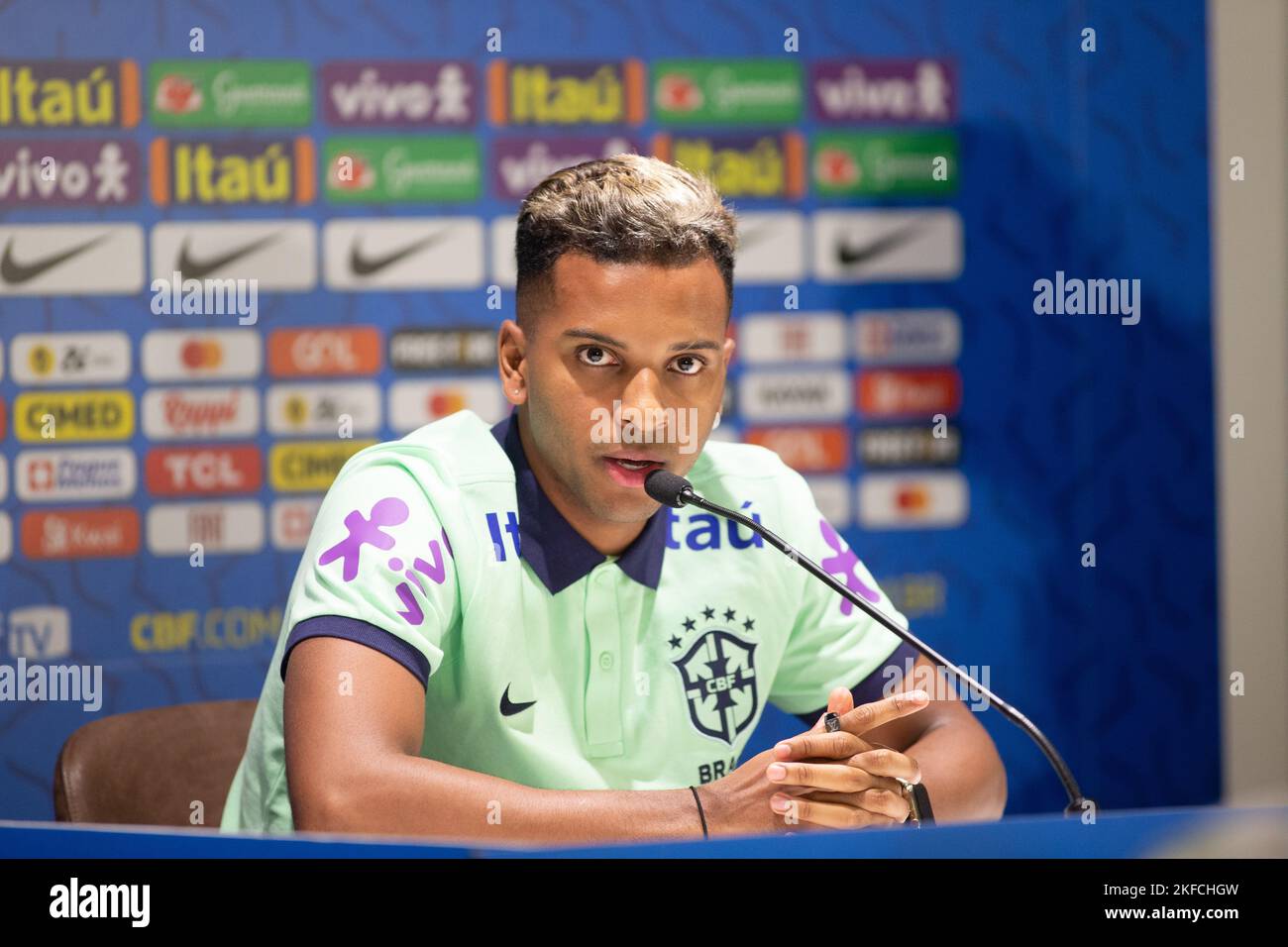 Turin, Italy. 17/11/2022, Rodrygo of Brazil during Brazil National ...