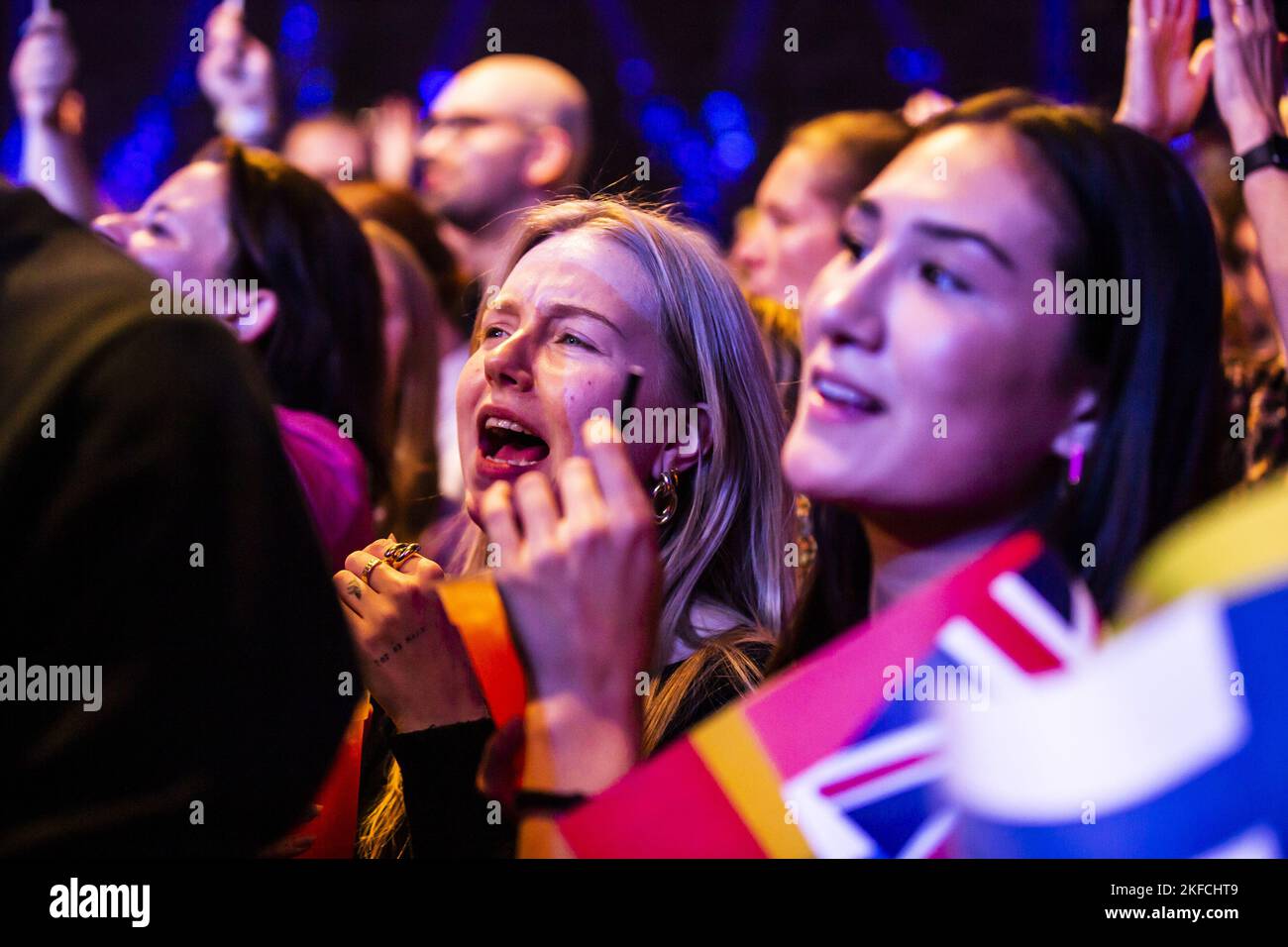AMSTERDAM - Fans during the Great Eurovision Song Contest in Ziggo Dome ...