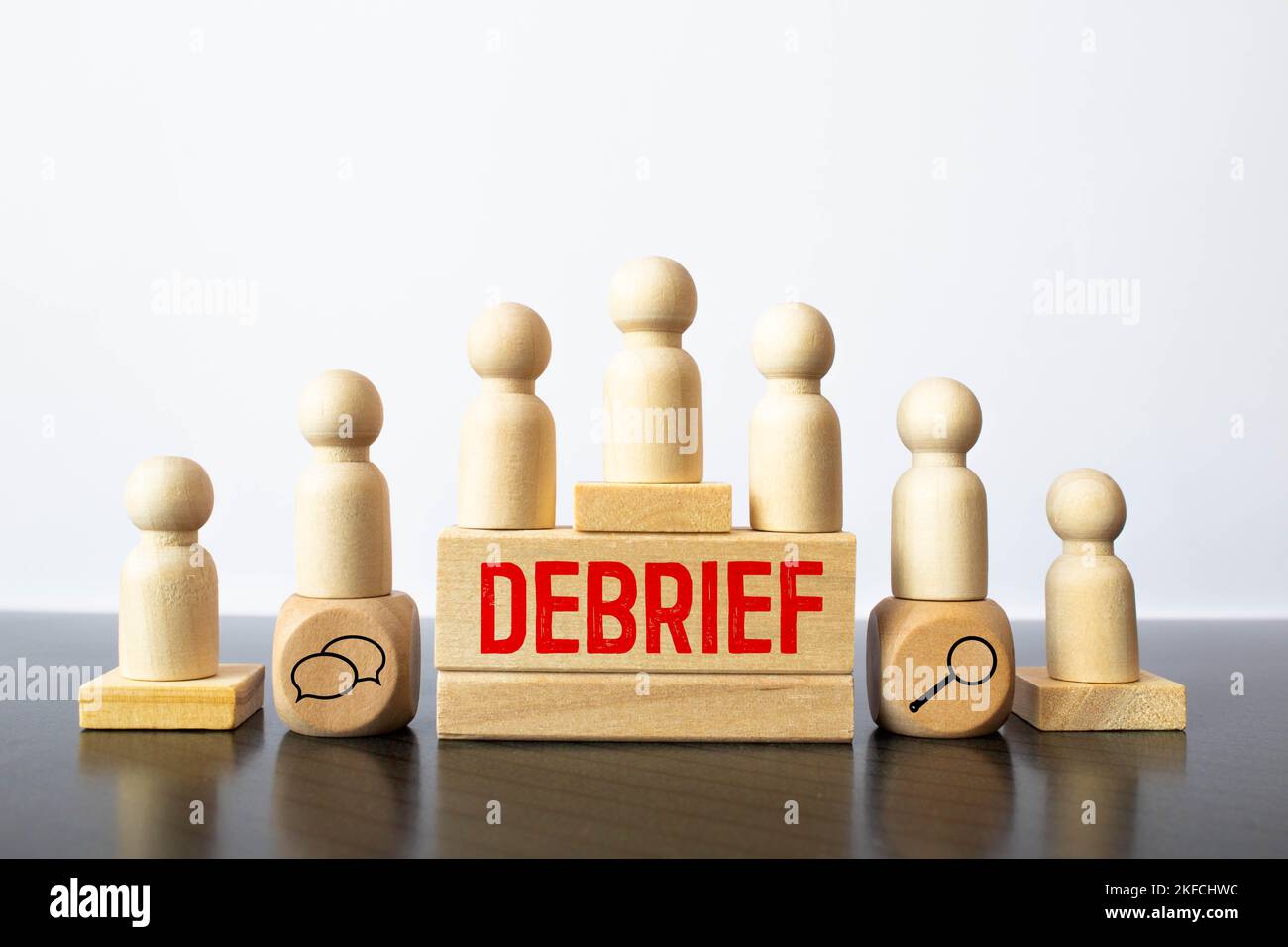debrief word in a dictionary. debrief concept Stock Photo - Alamy