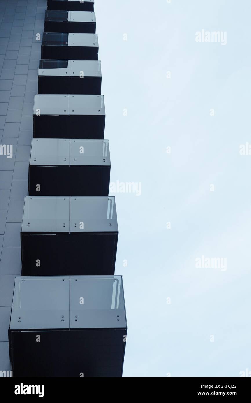 Architectural texture of urban modern corporate building with glass ...