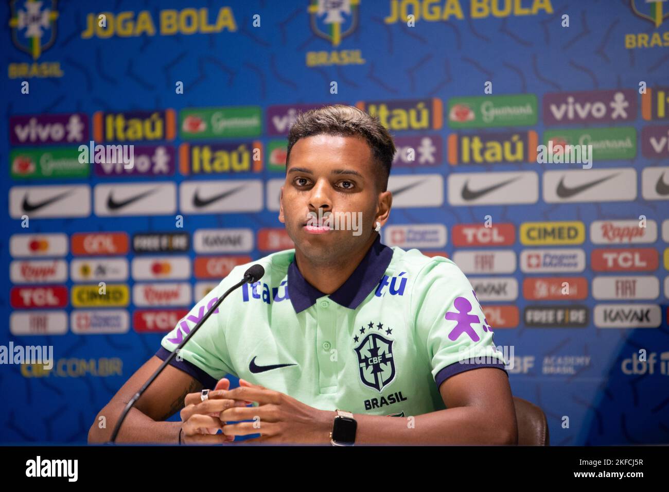 Turin, Italy. 17/11/2022, Rodrygo of Brazil during Brazil National ...