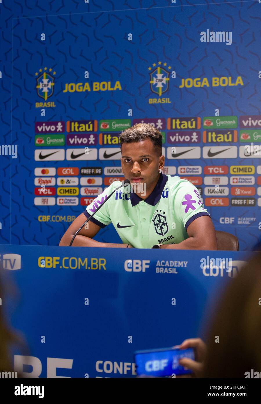 Turin, Italy. 17/11/2022, Rodrygo of Brazil during Brazil National ...