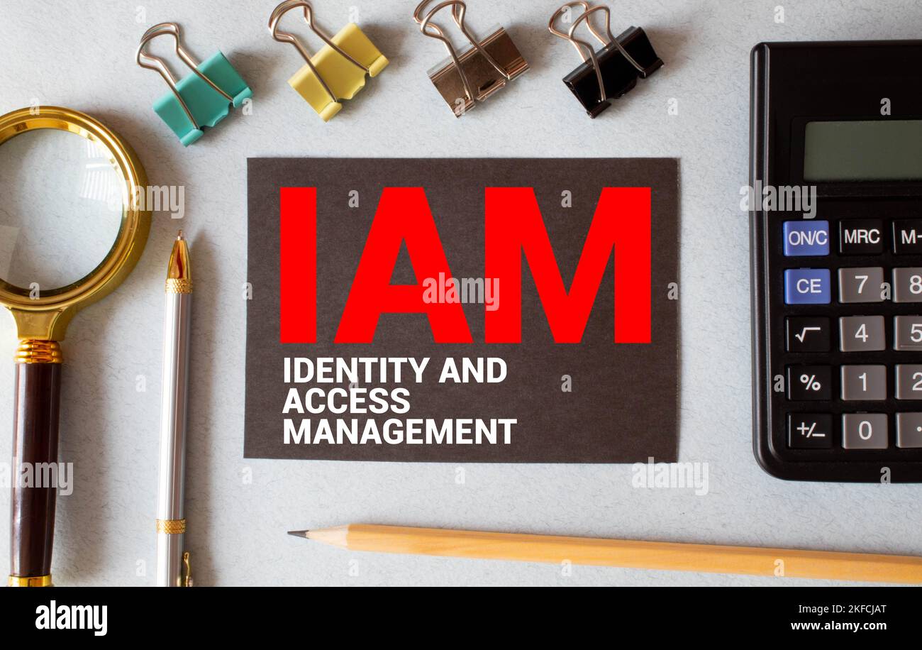 IAM, identity and access management symbol. Concept words 'IAM ... IAM, identity and access management symbol. Concept words 'IAM ...