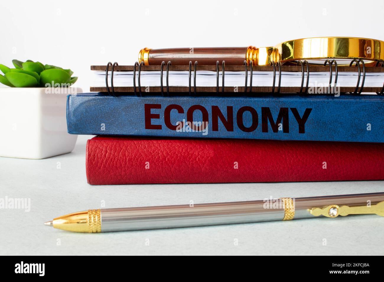 A book with the title Business and Finance written on the spine Stock ...