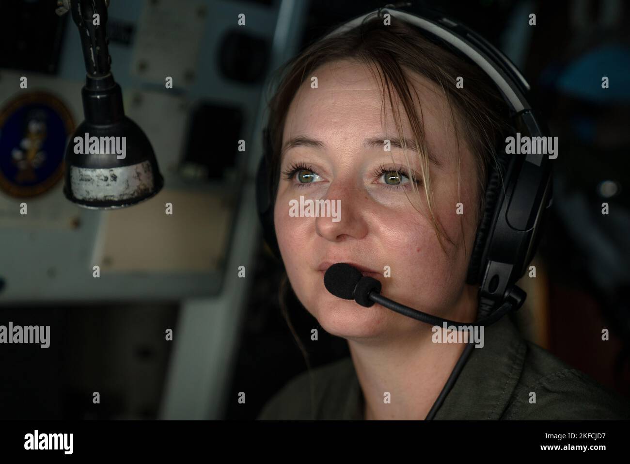 U.S. Air Force Tech. Sgt. Megan Hatch, 63rd Air Refueling Squadron boom ...