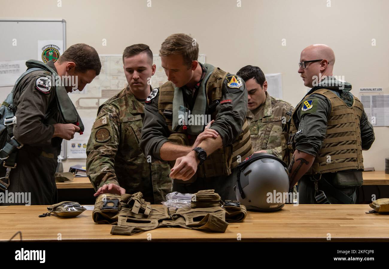 U.S. Air Force pilots and weapons system officers, assigned to the ...