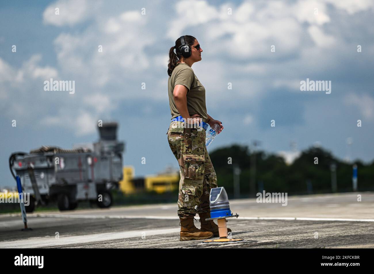 U.S. Air Force 1st Lt., Alyssa Hunting, a maintenance officer with the ...