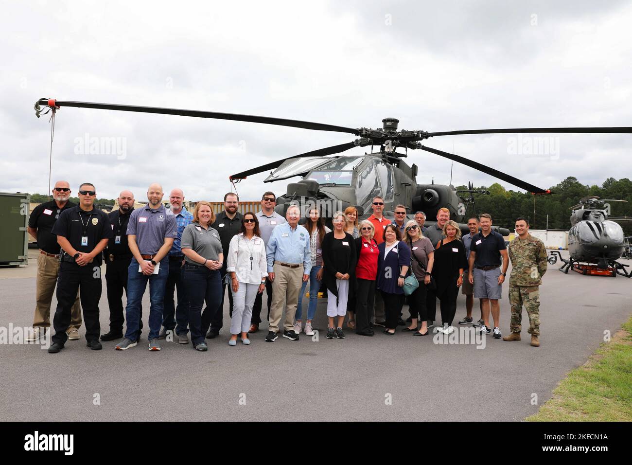 North Carolina local employers take a group photo in front of a North ...
