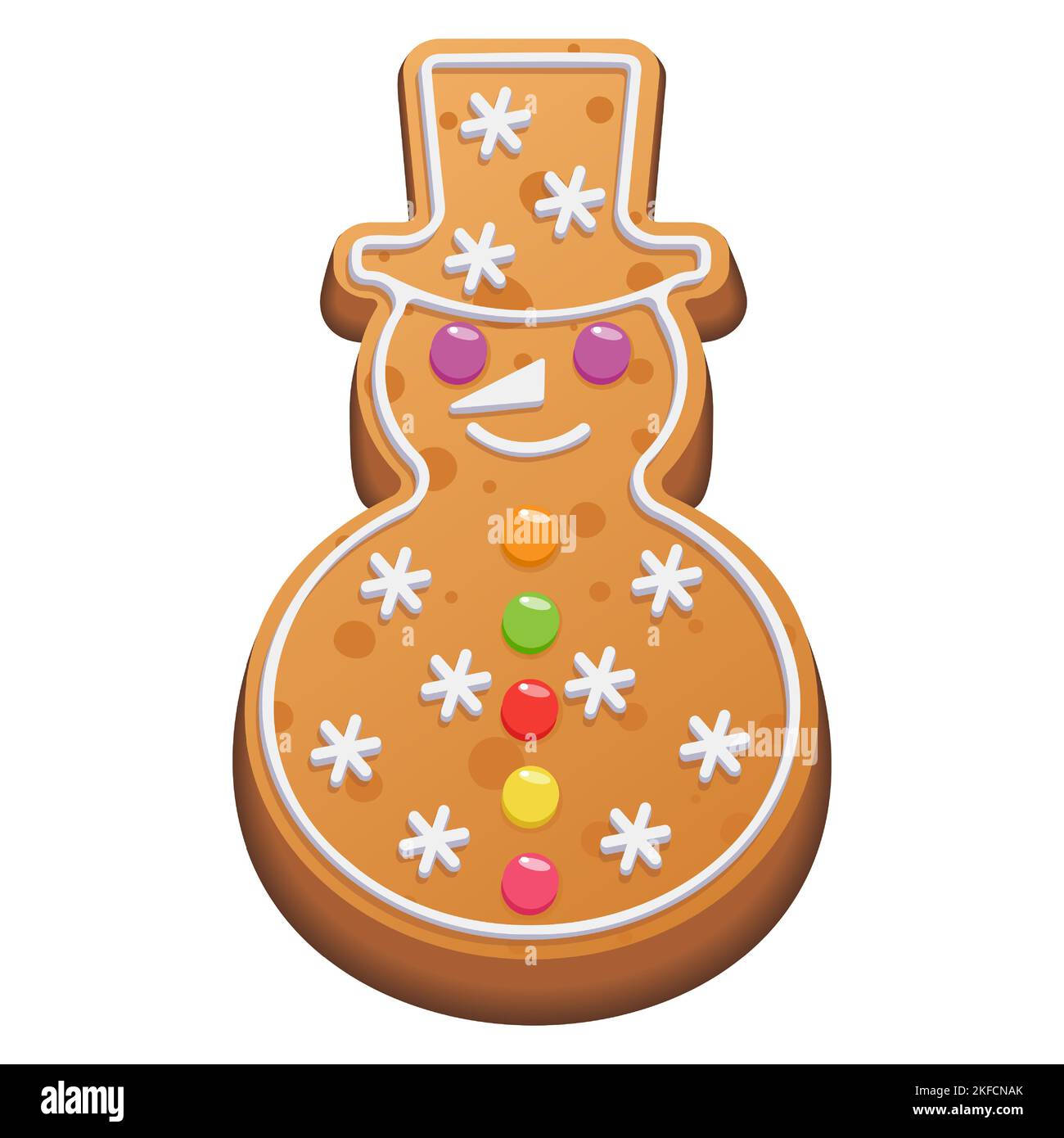 Gingerbread Snowman for Christmas. Sweet painted homemade cookies for ...