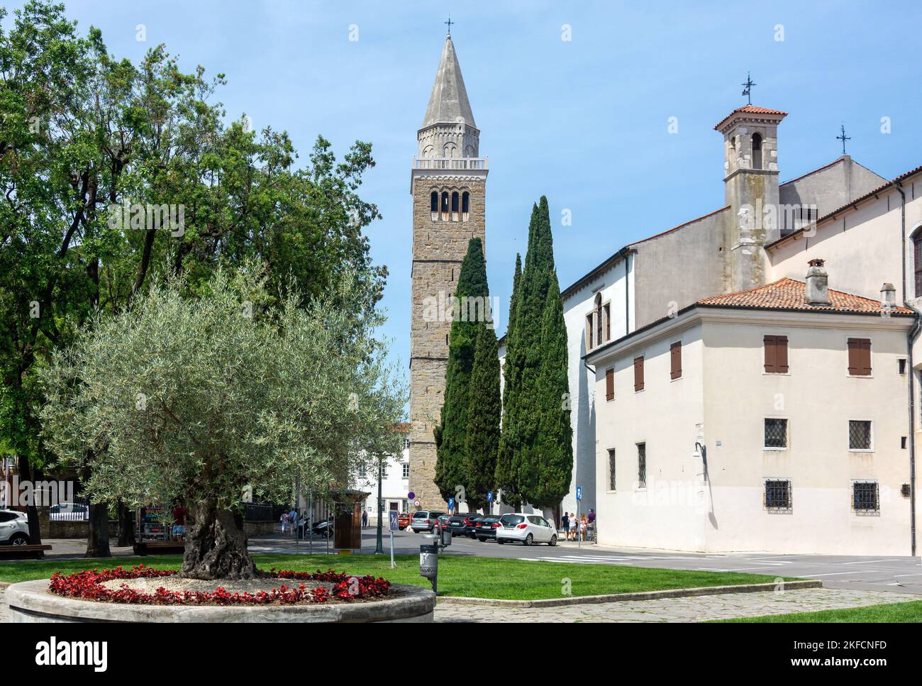 Cathedral of the Assumption bell tower, Trg Brolo, Koper, Slovene ...