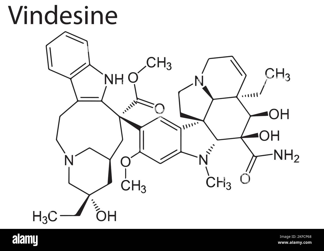 A vector illustration of the chemical structure or molecules of ...