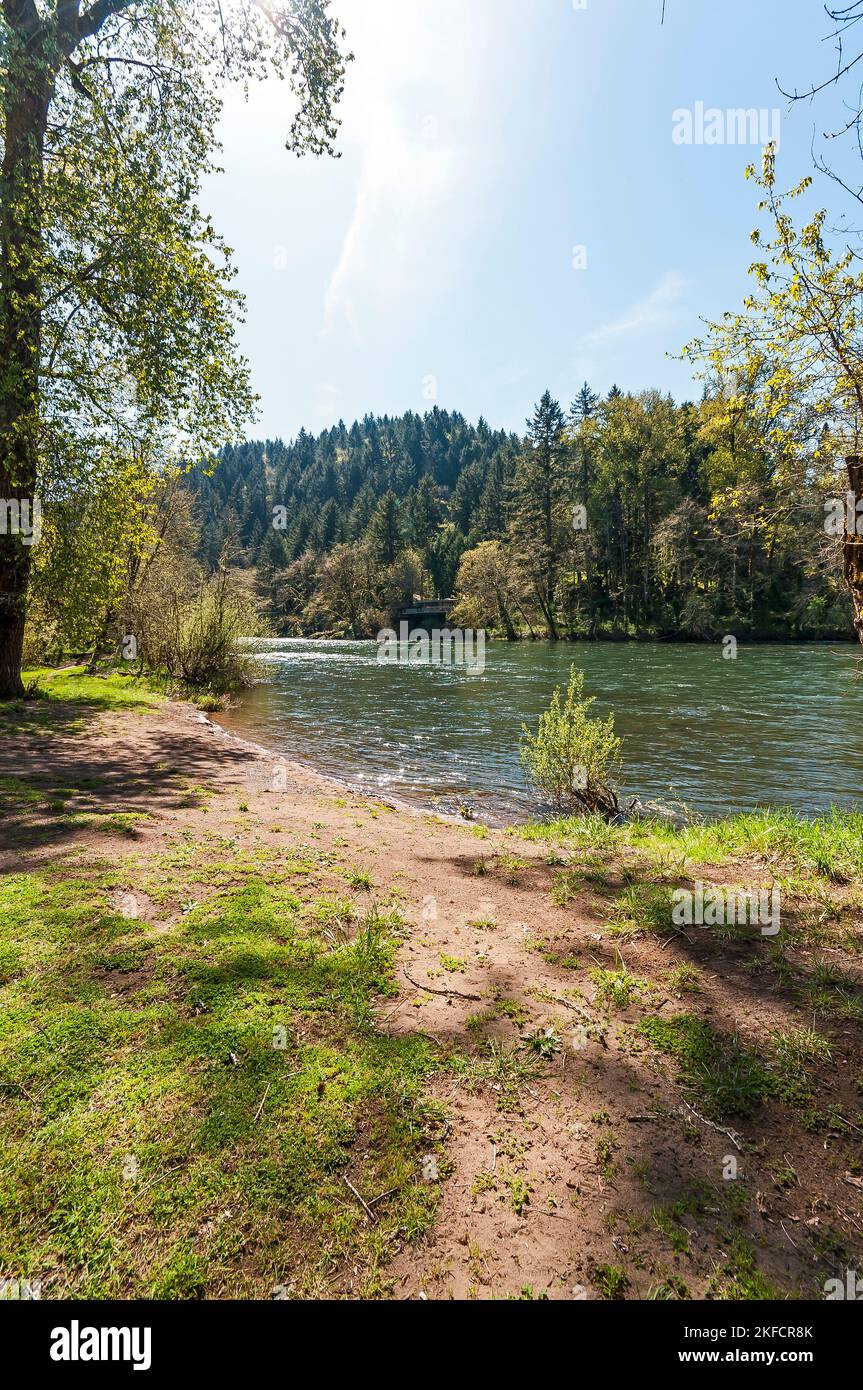 A residence across the McKenzie River from Hendricks Park, Springfield ...