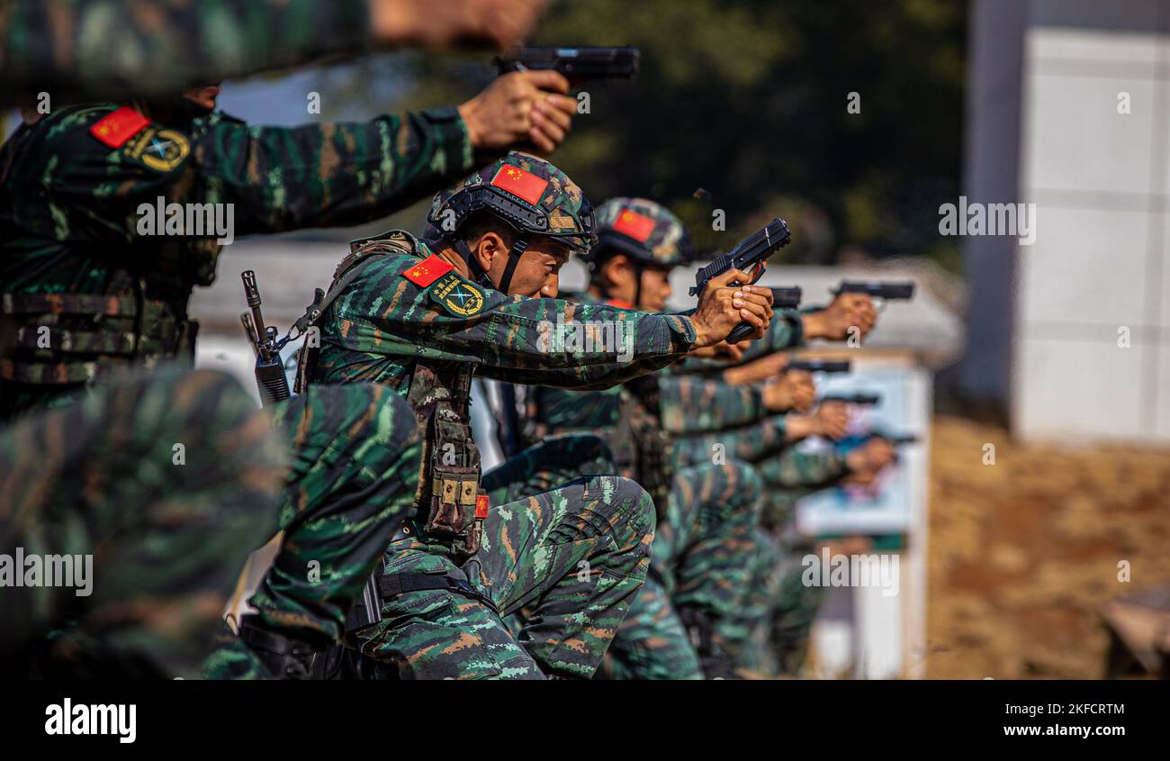 GUIGANG, CHINA - NOVEMBER 17, 2022 - Special forces soldiers perform a ...