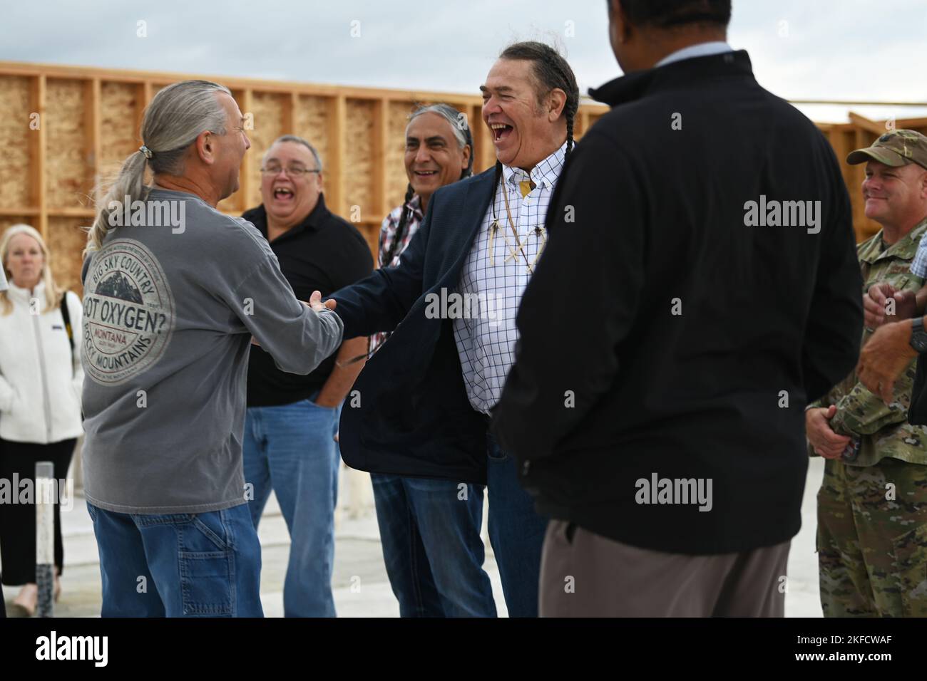 Distinguished guests tour the jobsite of the Blackfeet Nation Senior ...