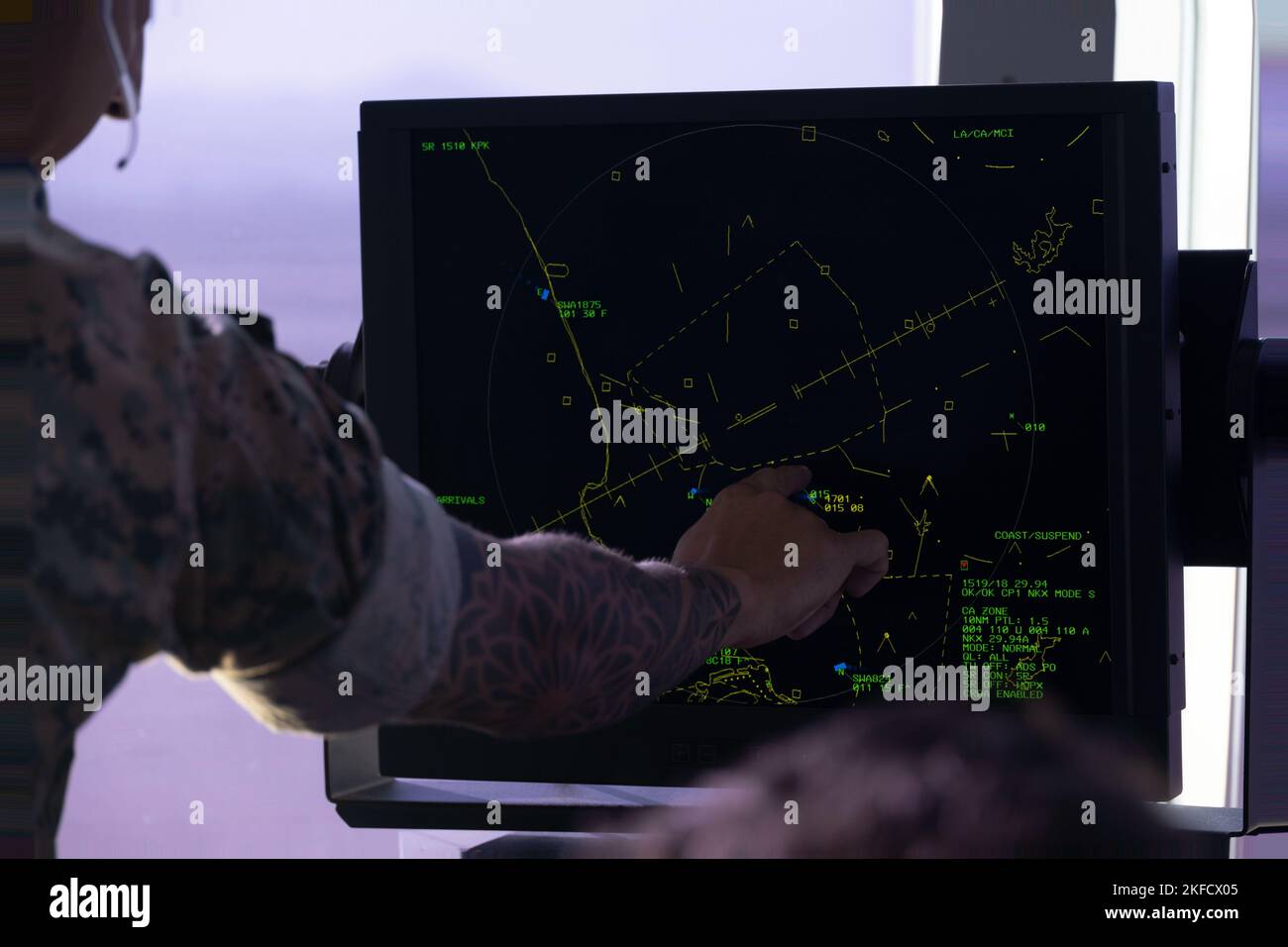 U.S. Marine Corps Sgt. Nicholas Martinez, an air traffic controller ...