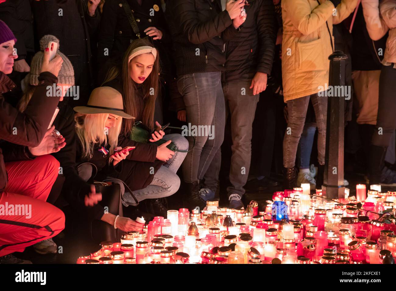 33 years since the Velvet Revolution on Narodni trida and Wenceslas ...