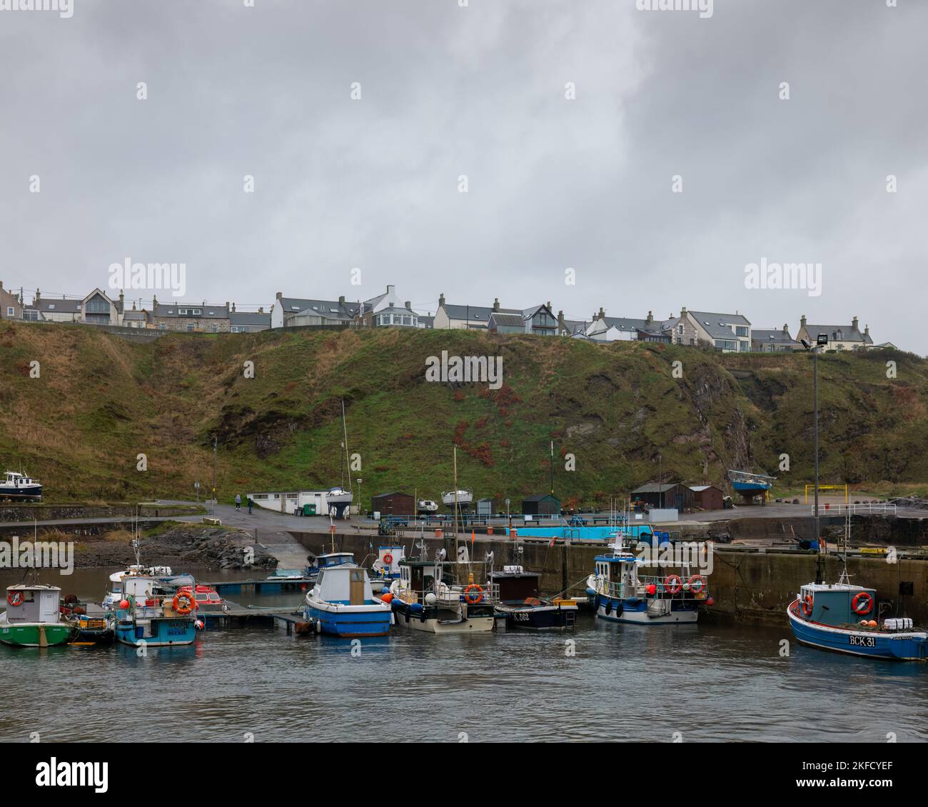 17 November 2022. Portknockie,Moray,Scotland. This is the view across ...