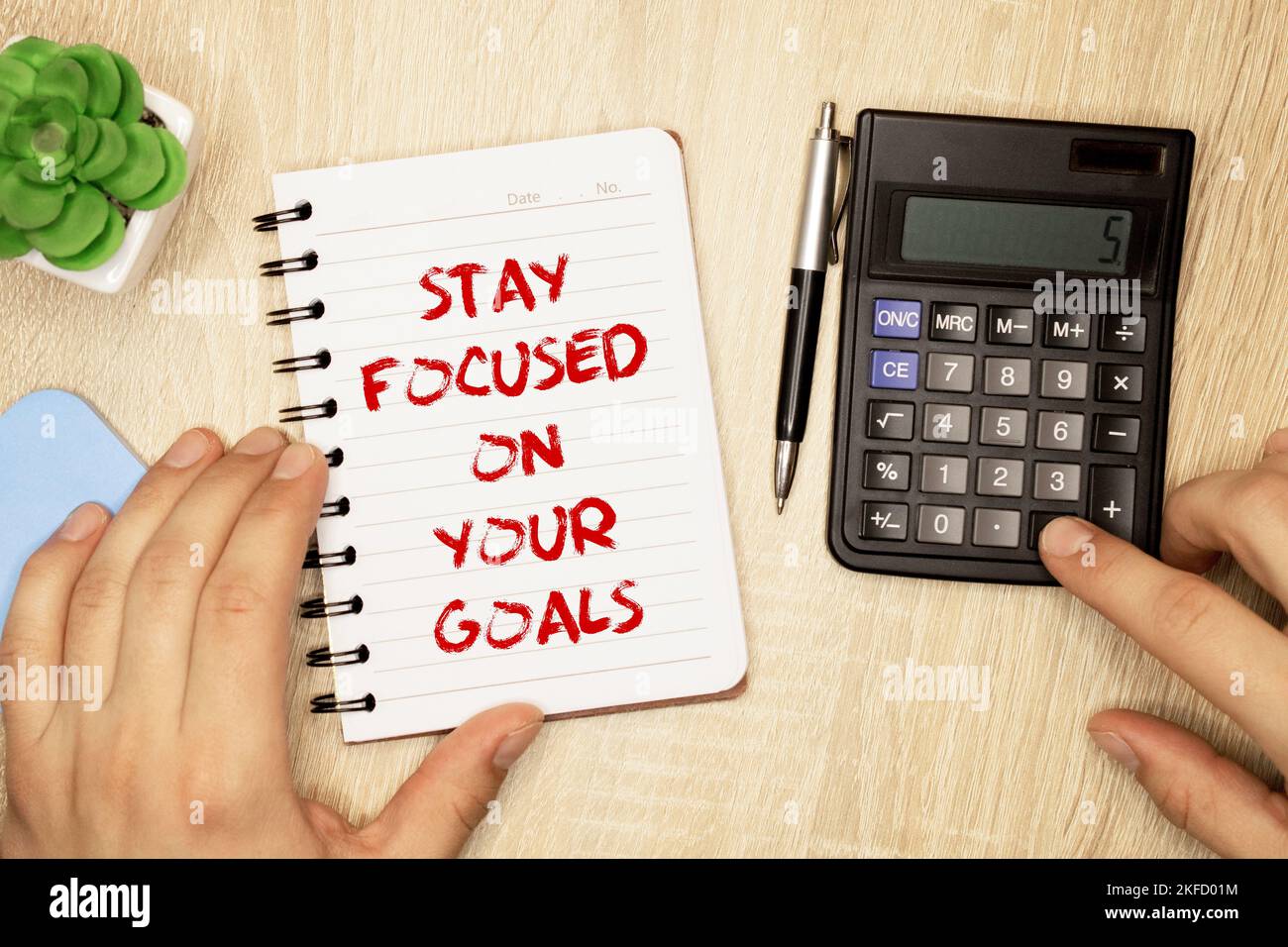 Inspirational quote - Stay focused on your goals. With a text message ...