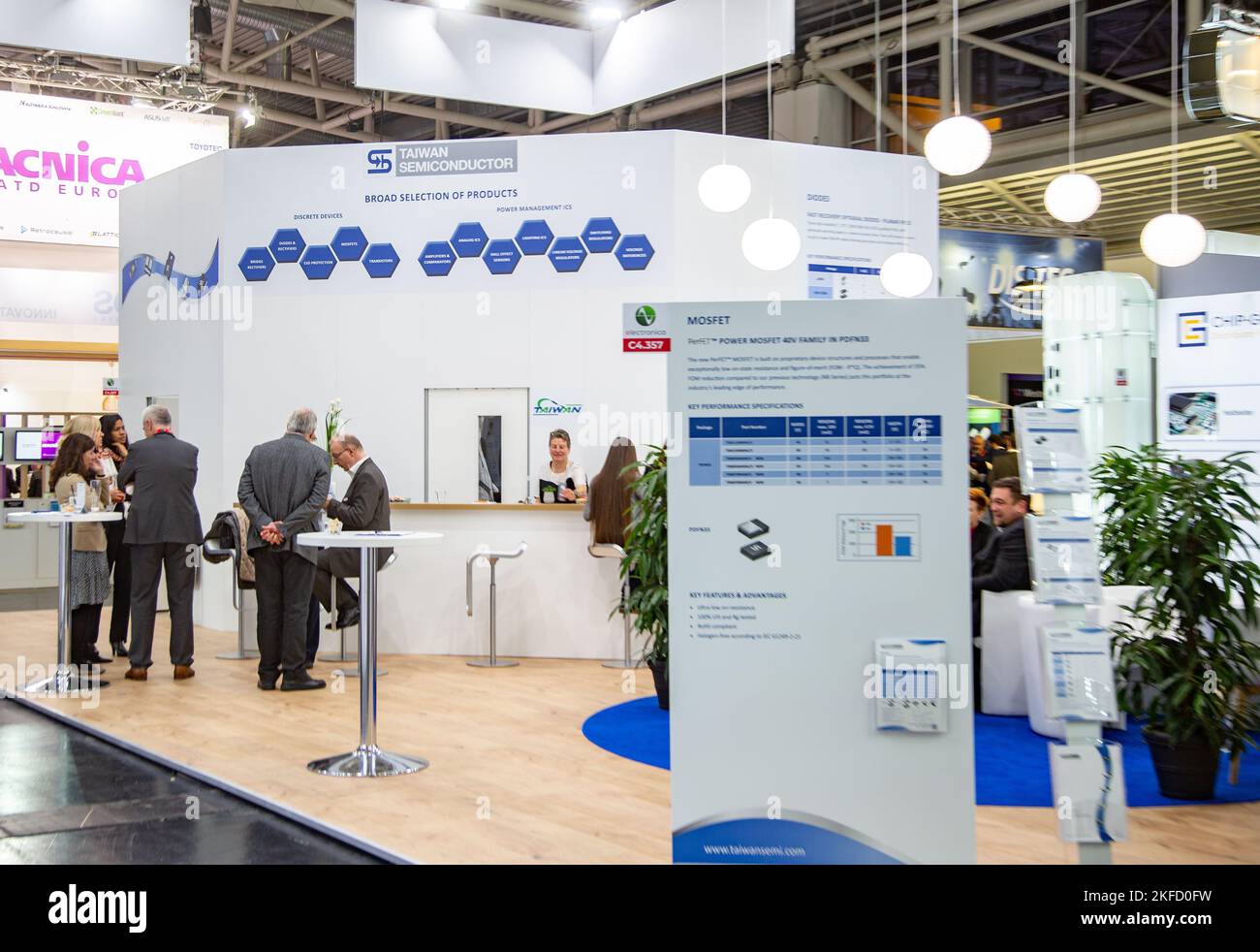 Taiwan Semiconductor bei der Electronica / Semicon Europa Messe, der ...