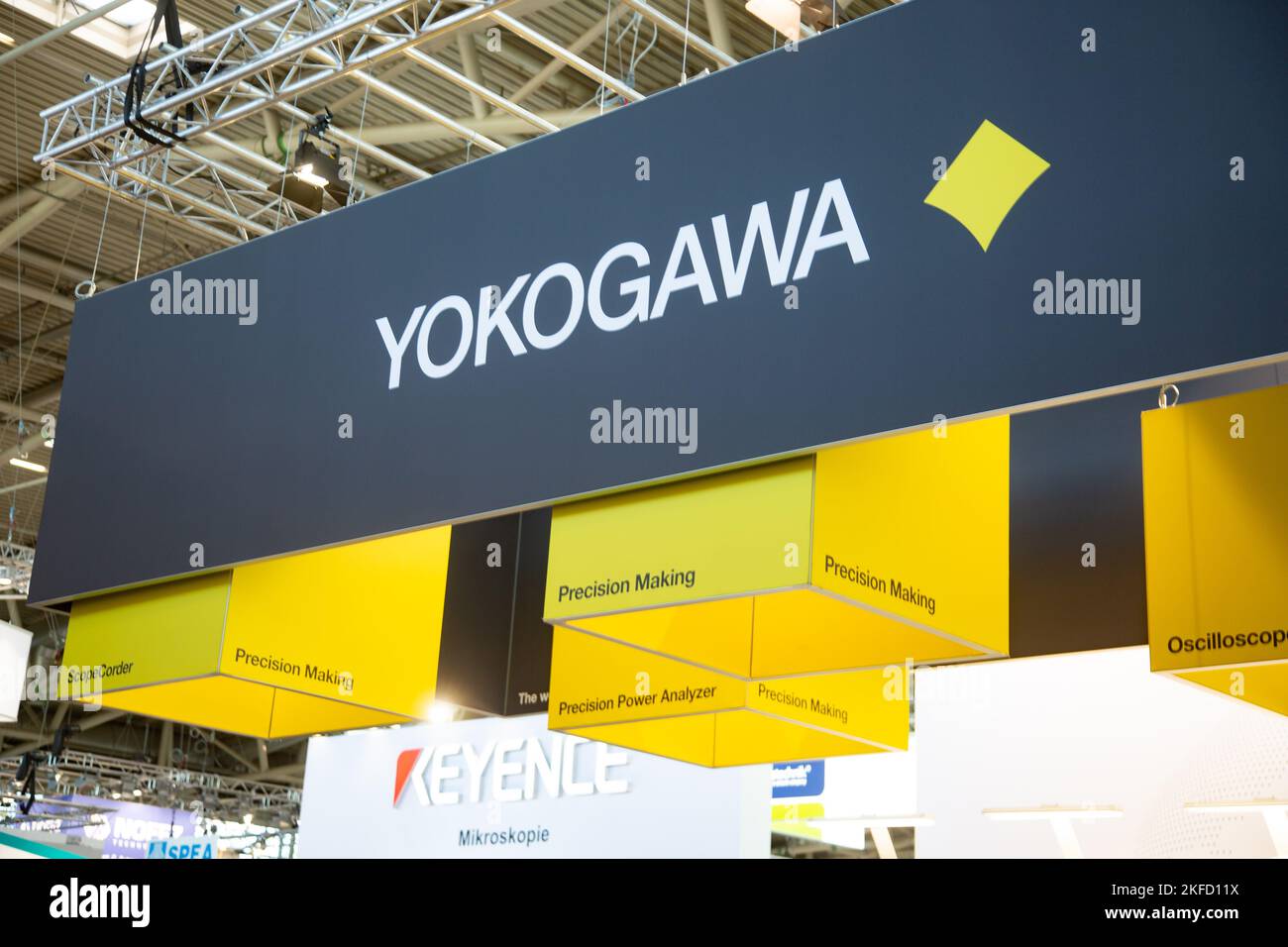 Munich, Germany. 17th Nov, 2022. Yokogawa bei der Electronica/Semicon ...