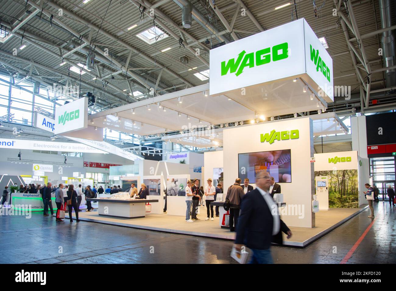 Munich, Germany. 17th Nov, 2022. WAGO bei der Electronica/Semicon Europa Messe, der ...