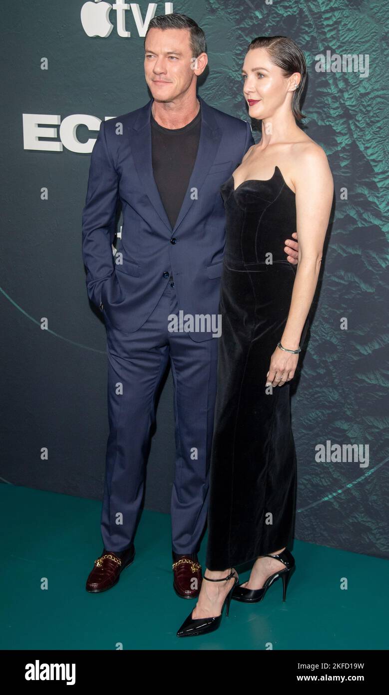 Luke Evans and Jessica Ann Collins attend Apple TV+'s "Echo 3" premiere ...