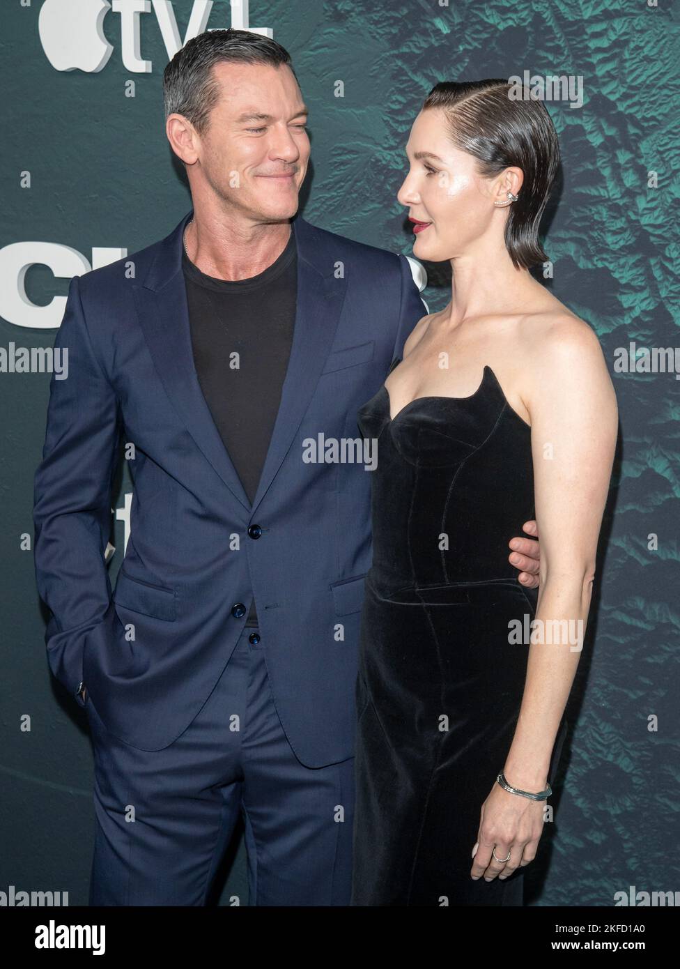Luke Evans and Jessica Ann Collins attend Apple TV+'s "Echo 3" premiere ...