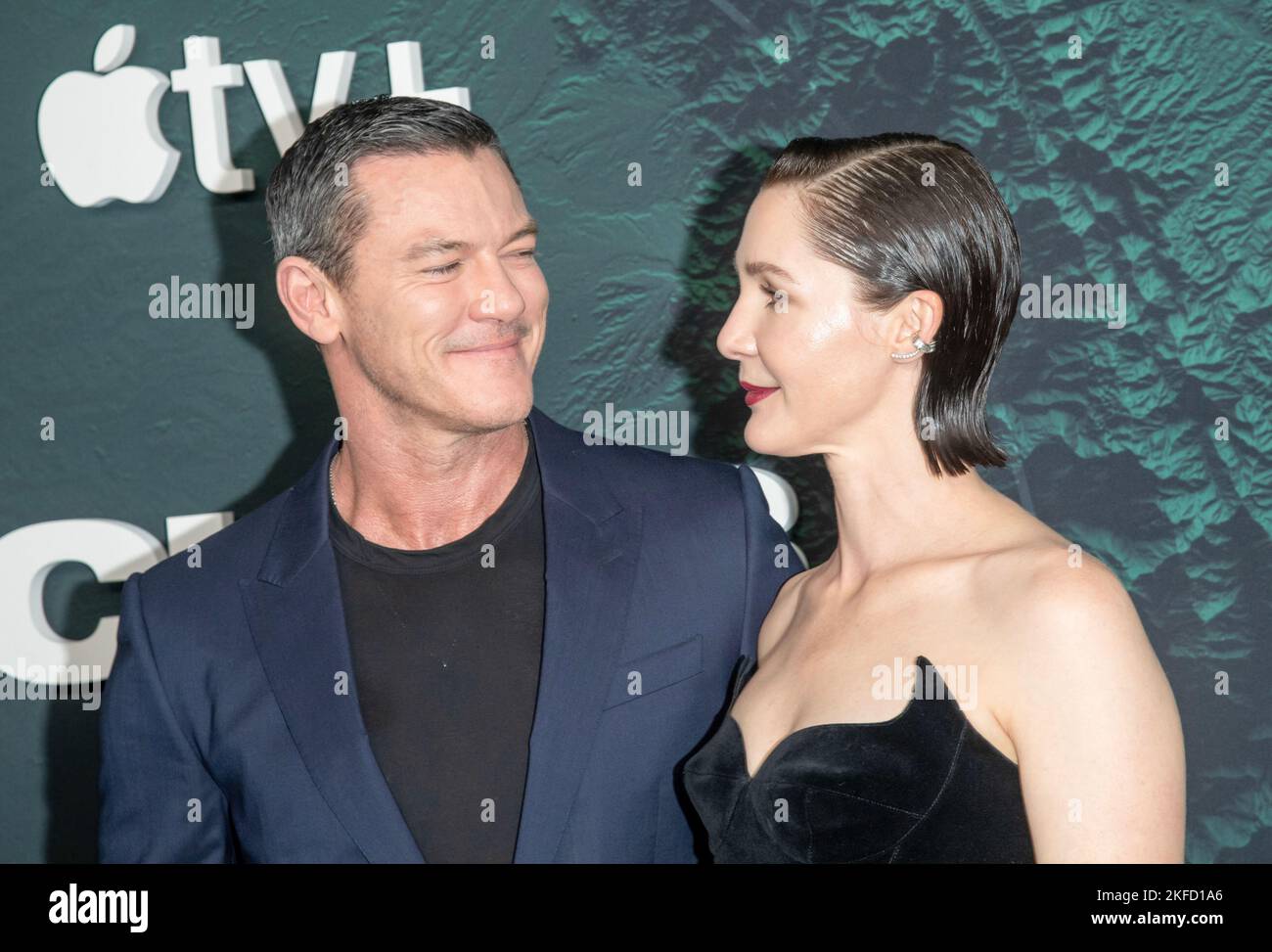 Luke Evans and Jessica Ann Collins attend Apple TV+'s "Echo 3" premiere ...