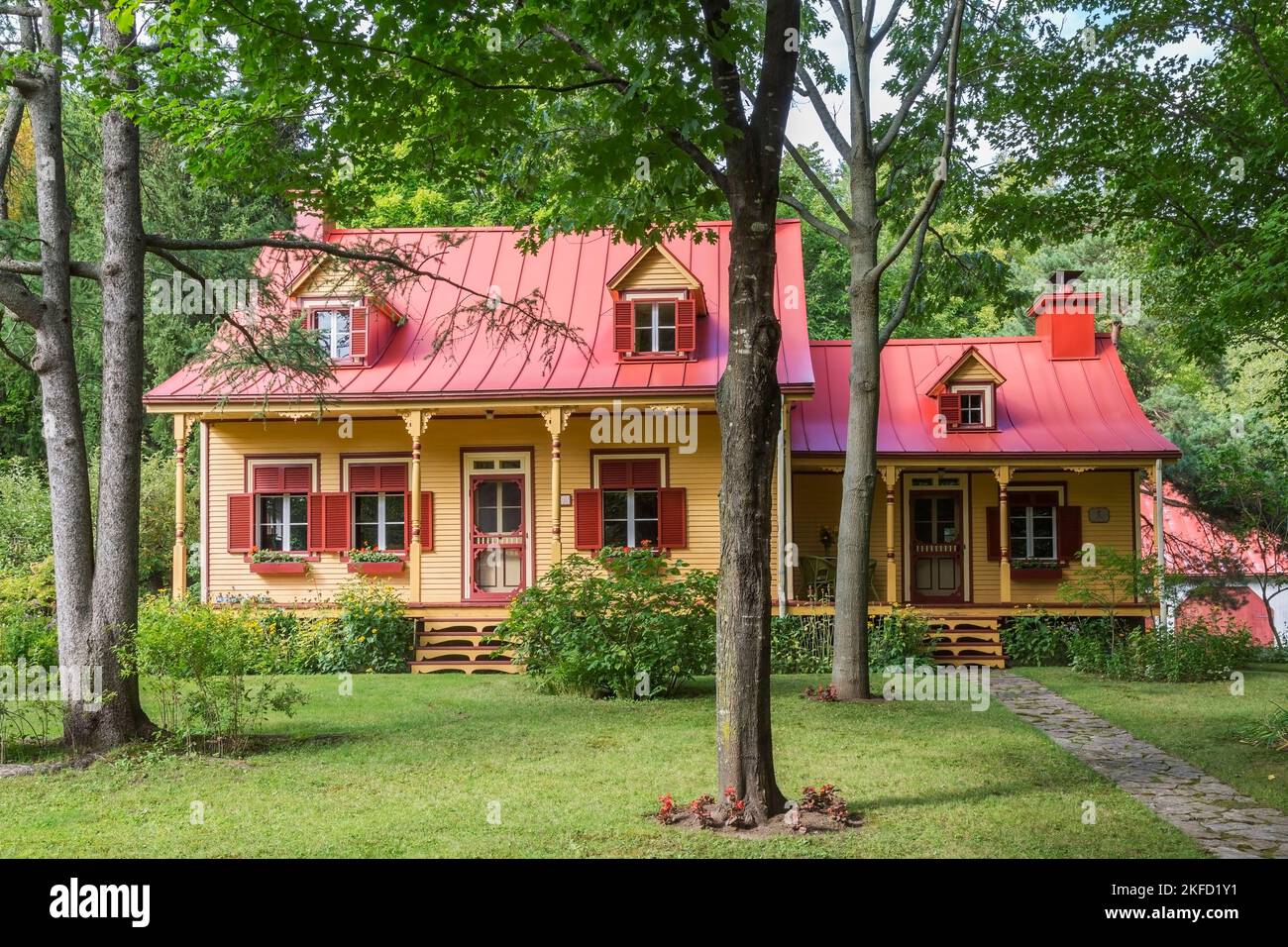 Yellow House With Metal Roof Old Tin Roof House Hi Res Stock