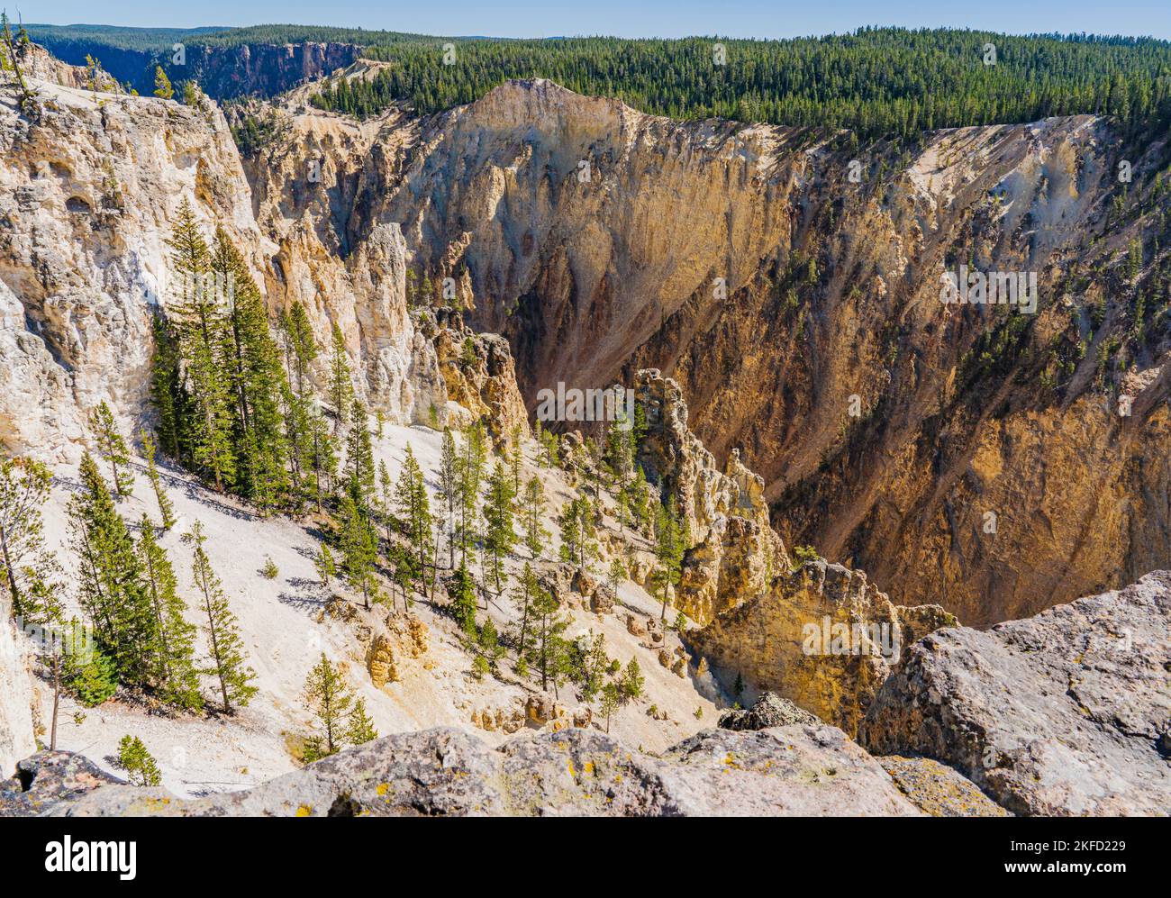 This overlook is for Yellowstone River and falls below. It is rugged ...