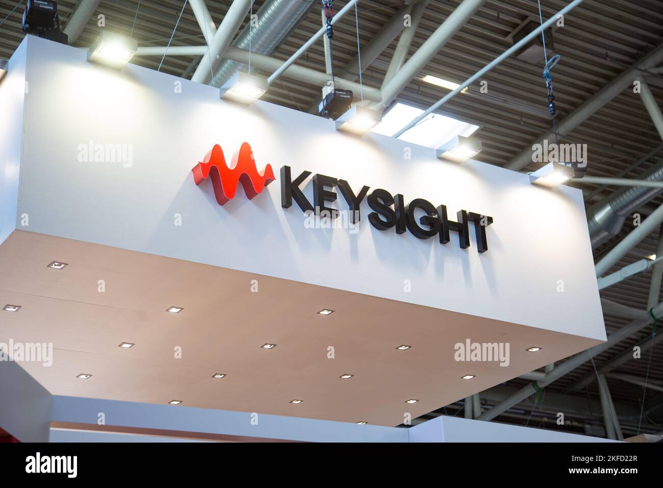 Munich, Germany. 17th Nov, 2022. Keysight bei der Electronica/Semicon Europa Messe, der ...