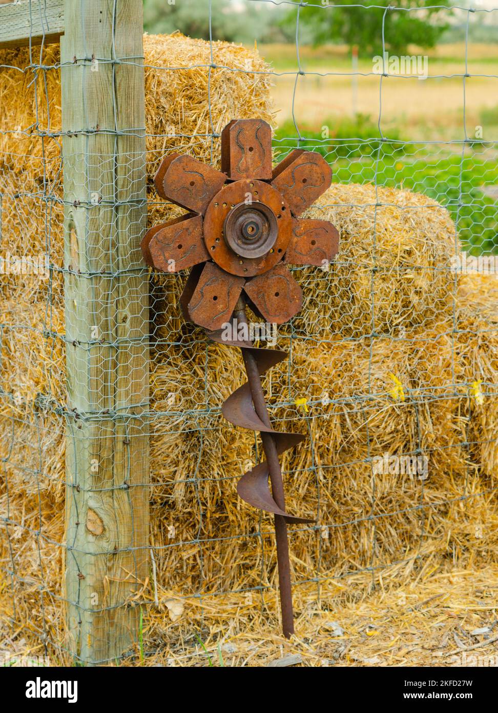 The sculpture is made from wire and it has hi-res stock photography and ...