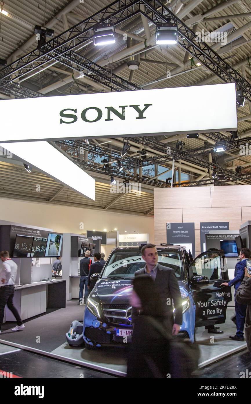 Sony bei der Electronica / Semicon Europa Messe, der Weltleitmesse und ...