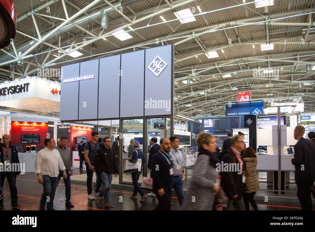 Munich, Germany. 17th Nov, 2022. Rohde&Schwarz bei der Electronica/Semicon Europa Messe, der ...