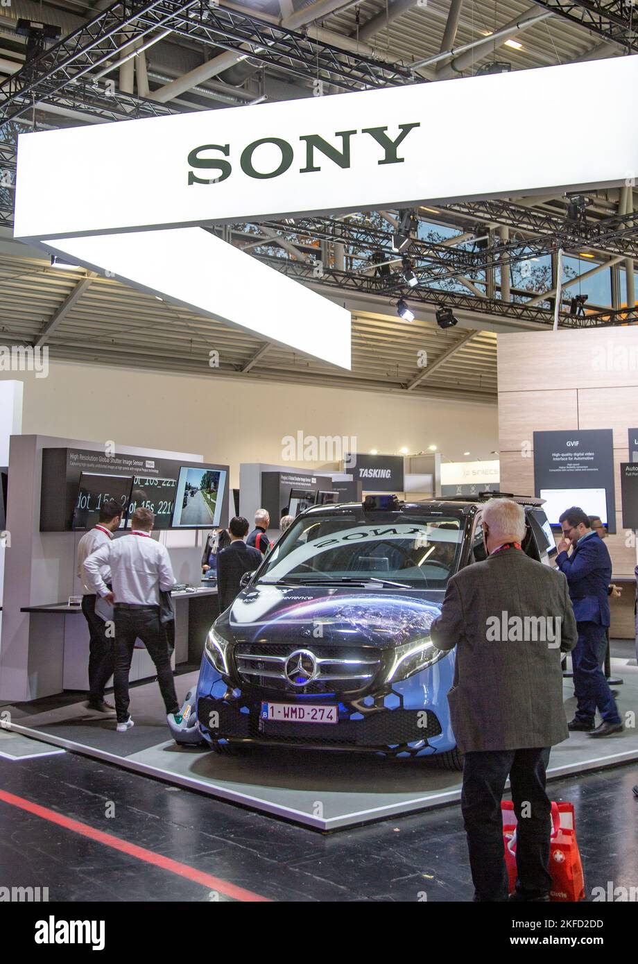 Sony bei der Electronica / Semicon Europa Messe, der Weltleitmesse und ...